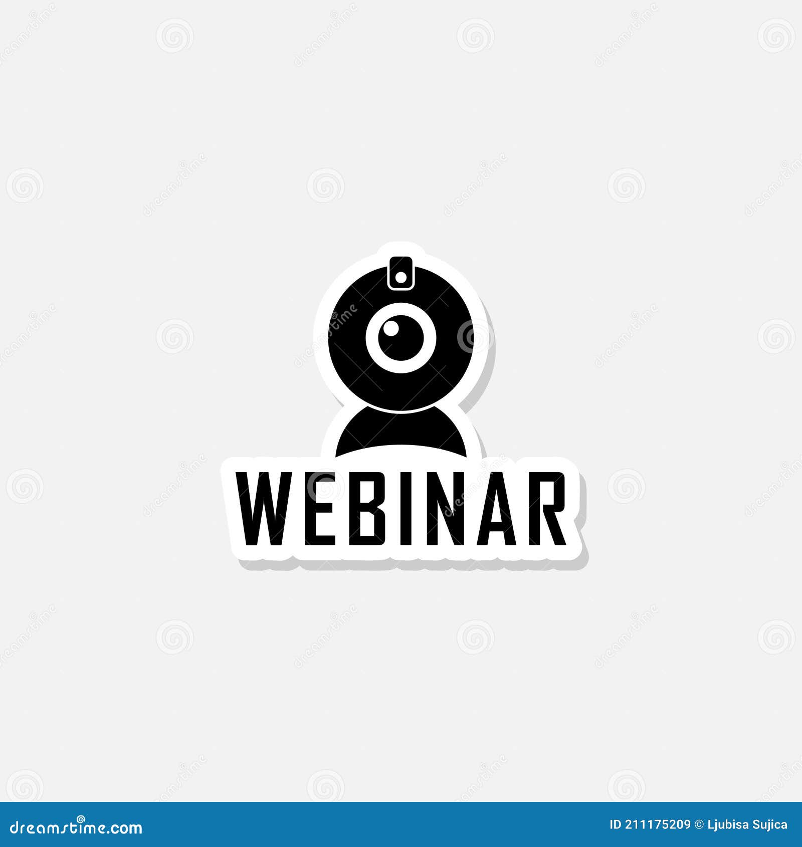 Simple Webinar Sticker Icon Stock Vector - Illustration of internet ...