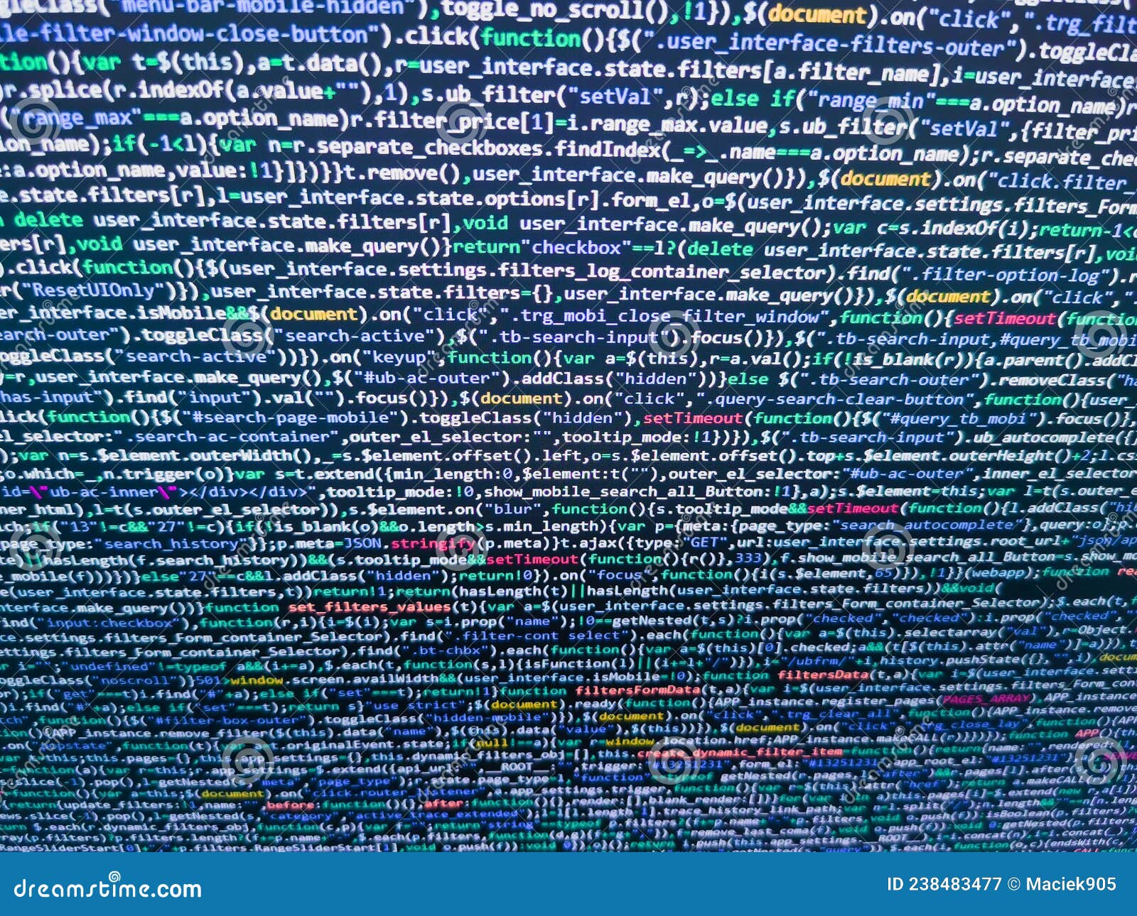 Simple Website Html Code With Colourful Tags In Browser View On Dark Background Php Code On