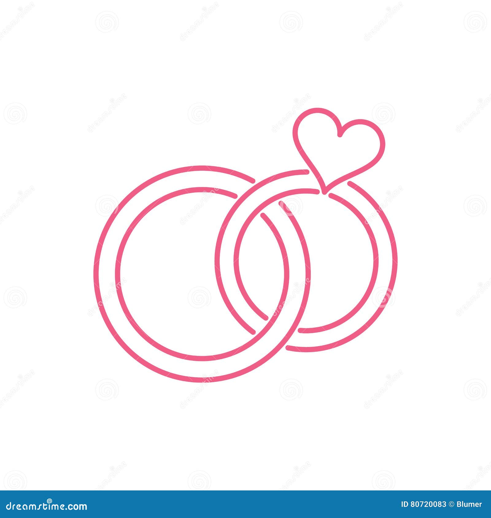 Simple wedding rings icon stock vector. Illustration of couple - 80720083