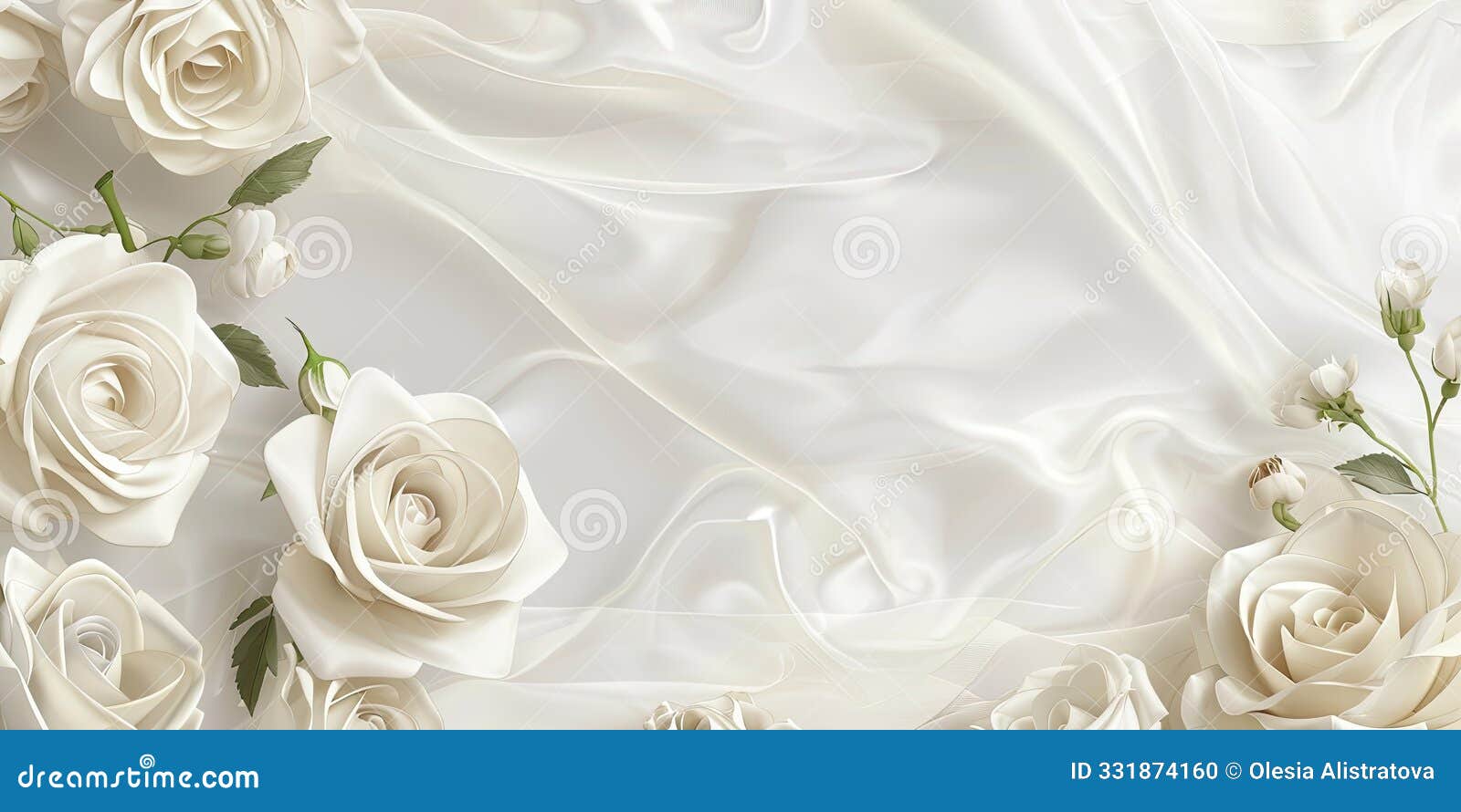 Simple Wedding Theme Flowers Frame, Translucent Center Stock ...