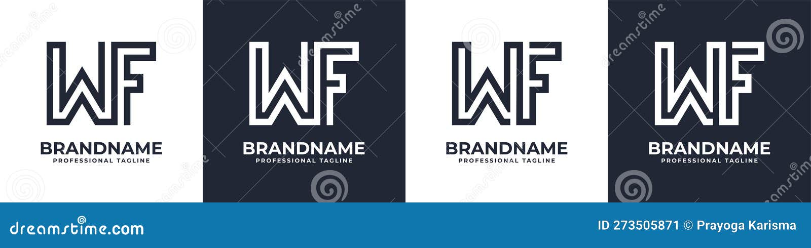 Simple WF Monogram Logo, Suitable for Any Business with WF or FW ...