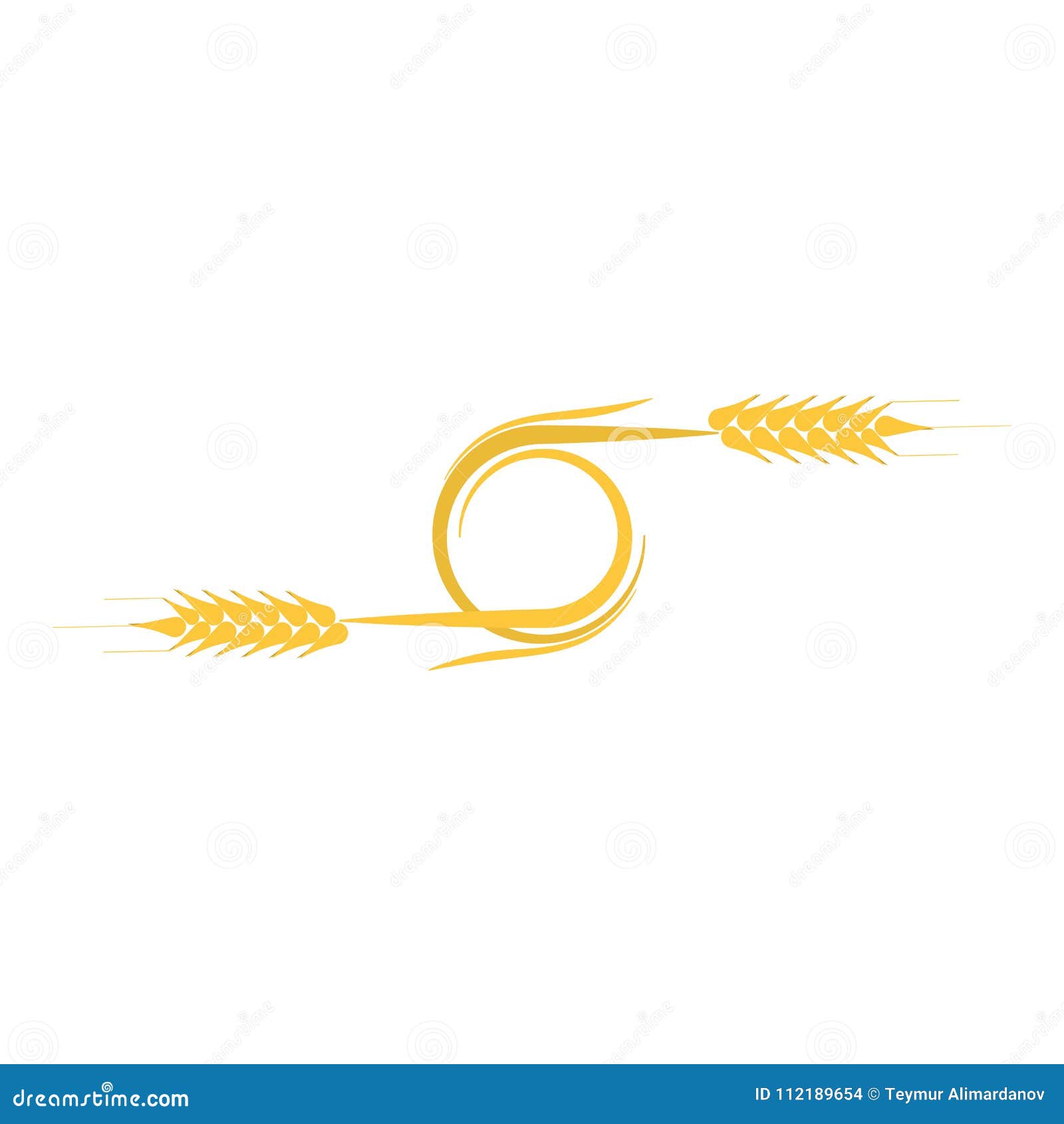 Simple Wheat Logo Design Template, Illustration Stock Vector ...