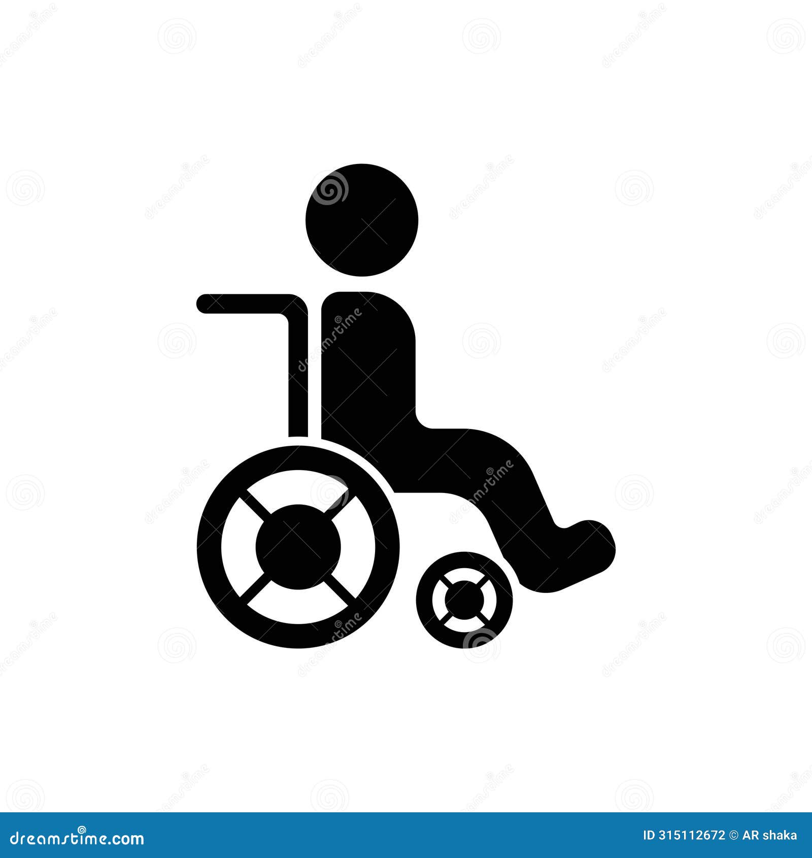 Simple Wheelchair Racing Competition Illustration Design Template ...