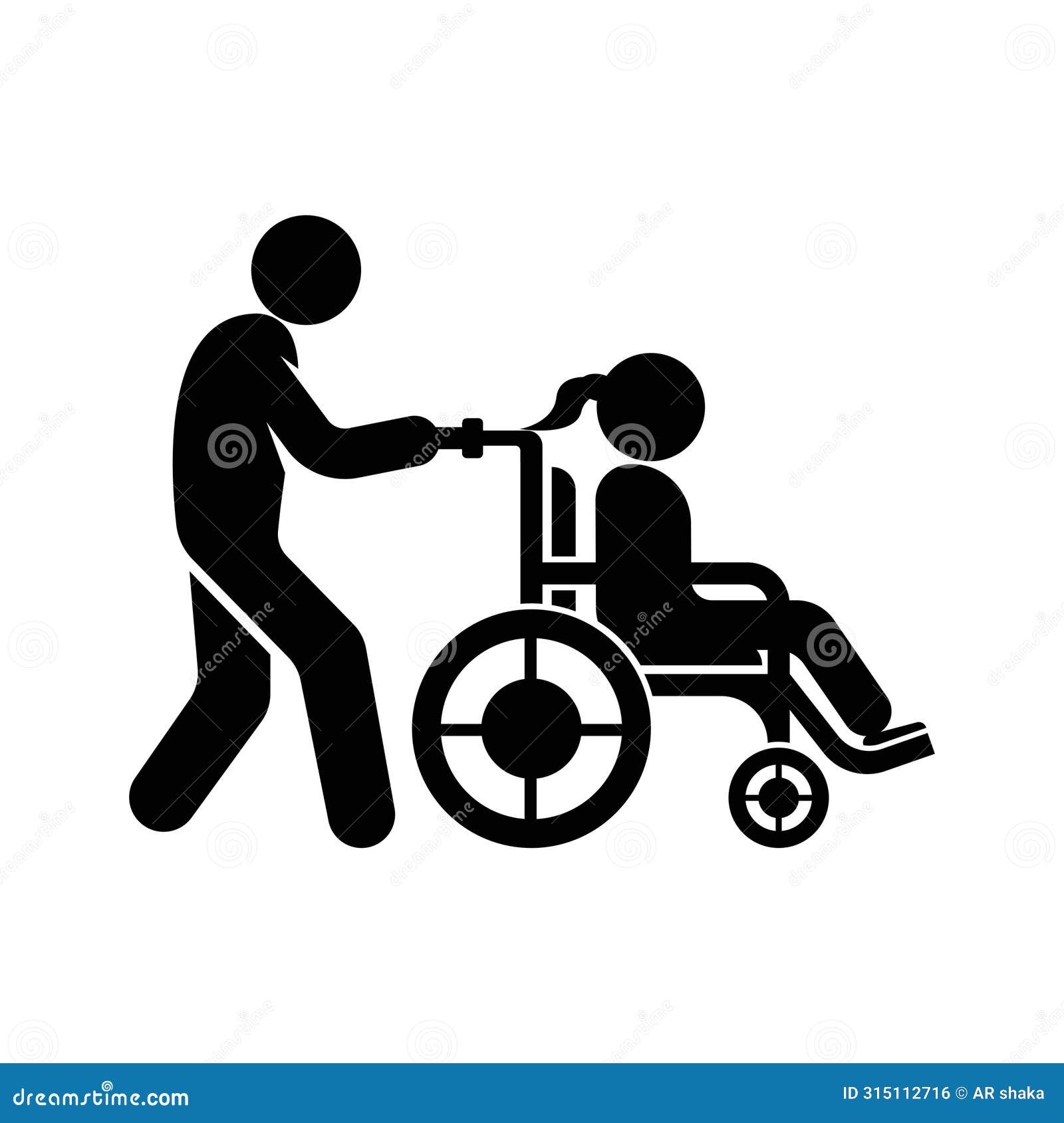 Simple Wheelchair Symbol Icon,illustration Design Template Stock Vector ...