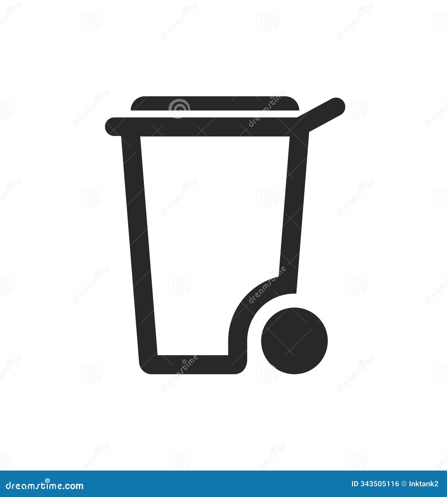 Wheelie Bin Simple Vector Modern Icon Design Illustration ...