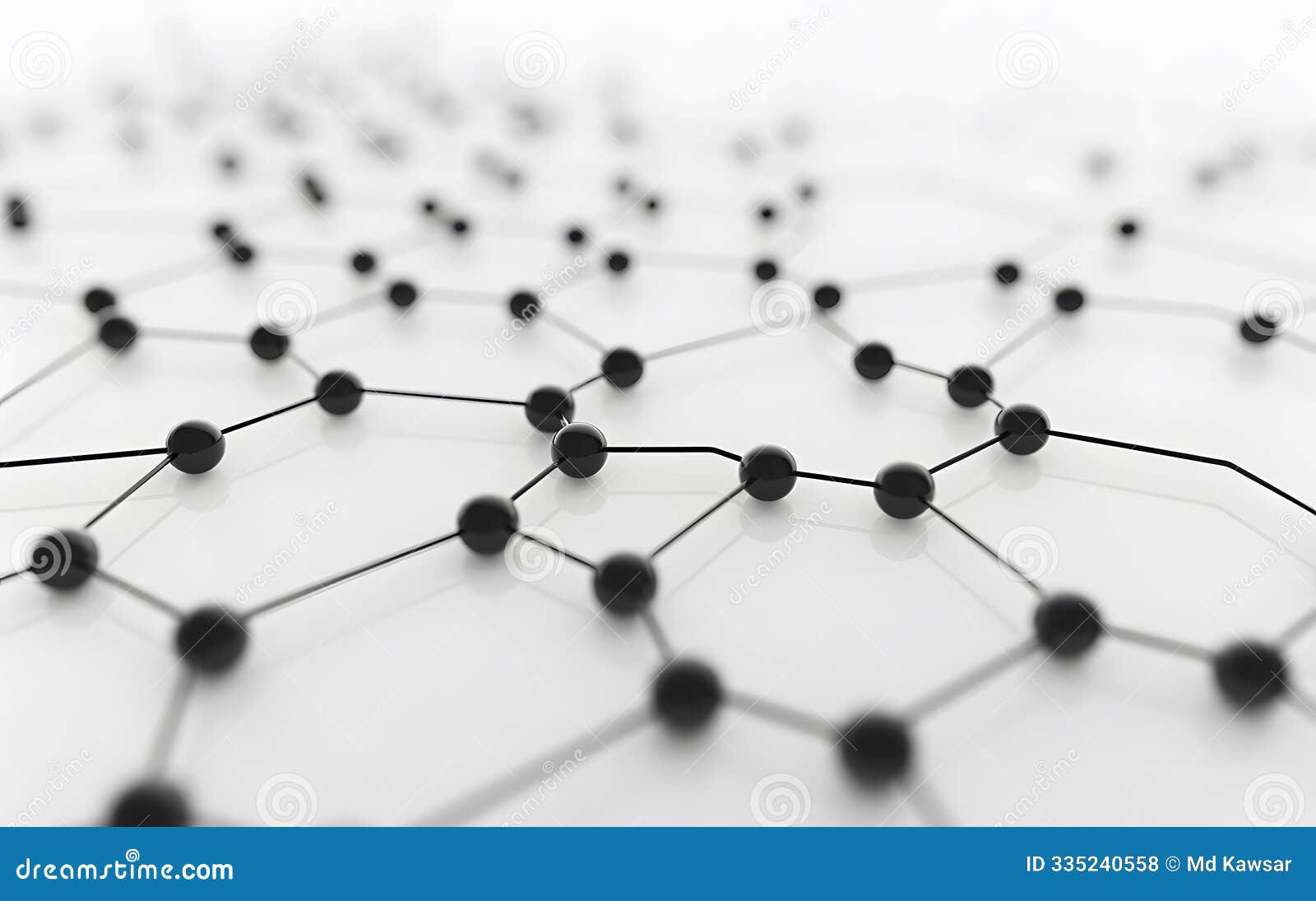 Abstract Network Hexagon Connection Concept Stock Illustration ...