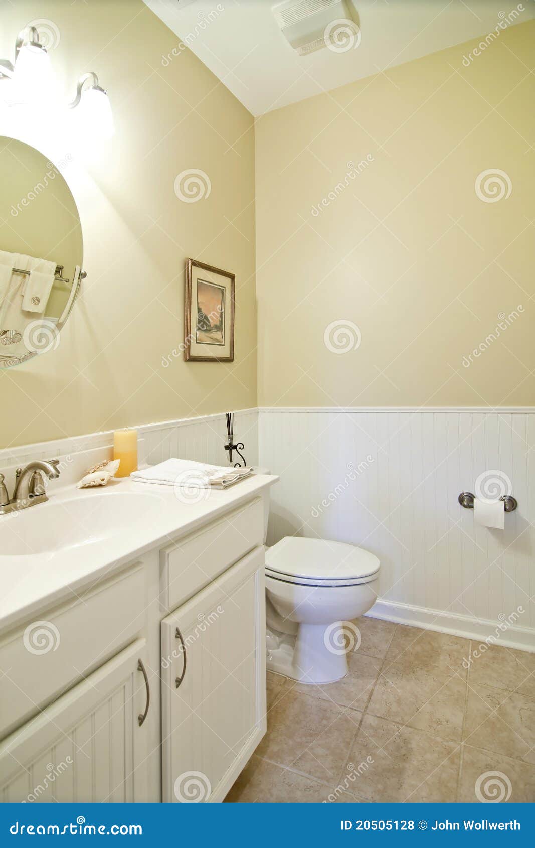 Simple white bathroom stock photo. Image of classical - 20505128
