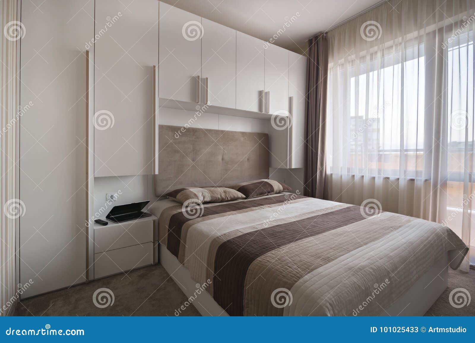 Simple white bedroom stock image. Image of design, bedroom - 101025433