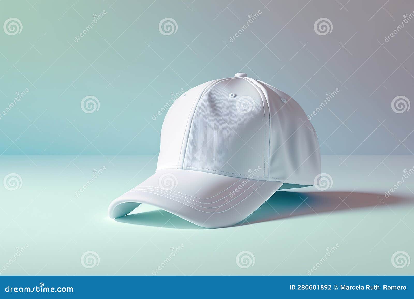 Simple White Cap Headwear Accessory, Isolated. Generative AI ...
