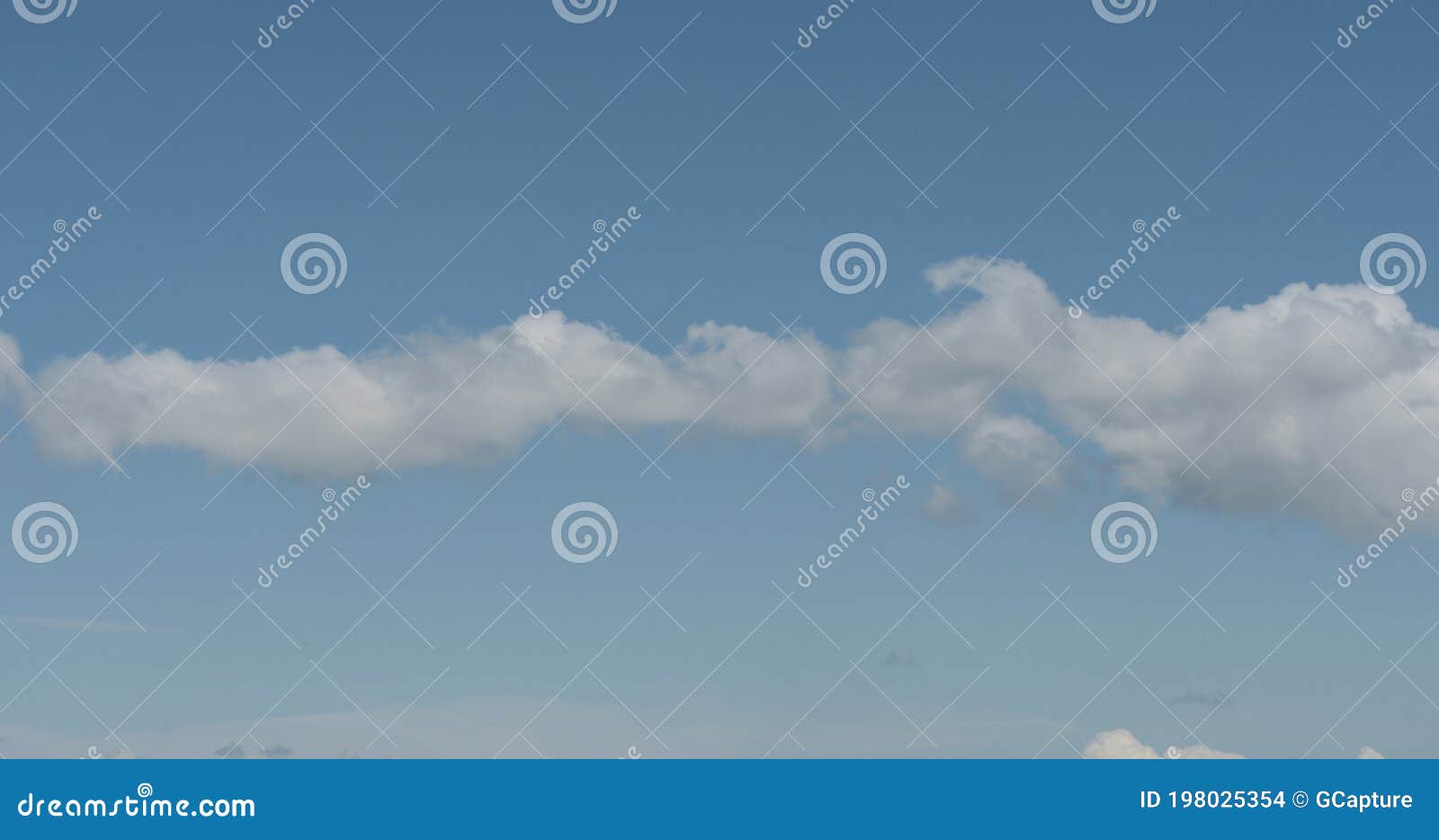 Simple White Clouds Over Blue Sky in Midday Stock Photo - Image of ...