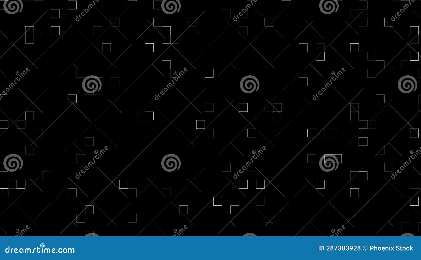 White-colored Random Square Generating Particle Animation on Black Bg ...