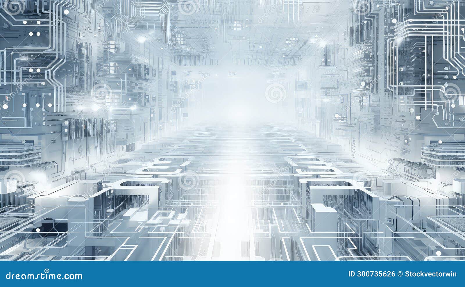 Simple White Digital Background Stock Illustration - Illustration of ...