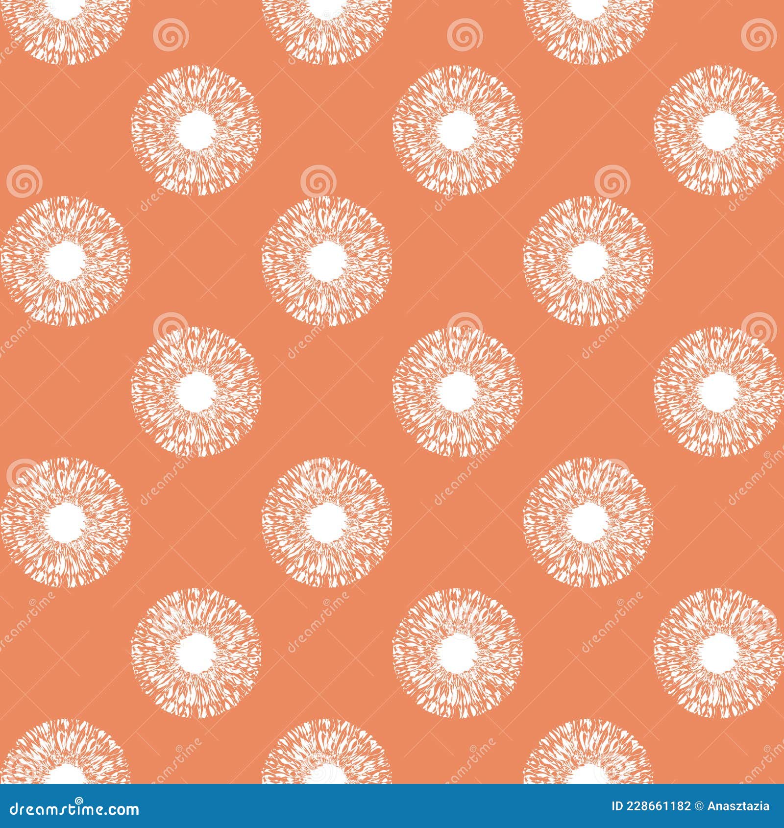 Simple White Flowers in Bloom Pattern Stock Illustration - Illustration ...
