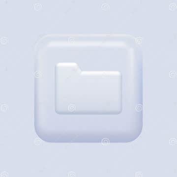 Simple White Folder Icon stock vector. Illustration of icon - 235927357