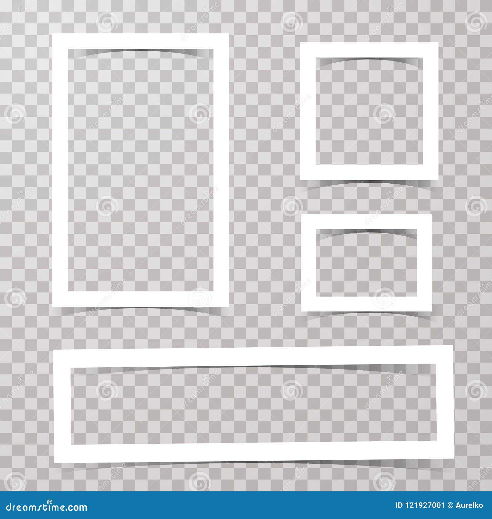 Simple 4 white frames stock vector. Illustration of blank - 121927001