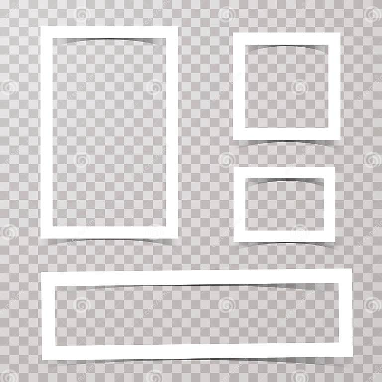 Simple 4 white frames stock vector. Illustration of blank - 121927001