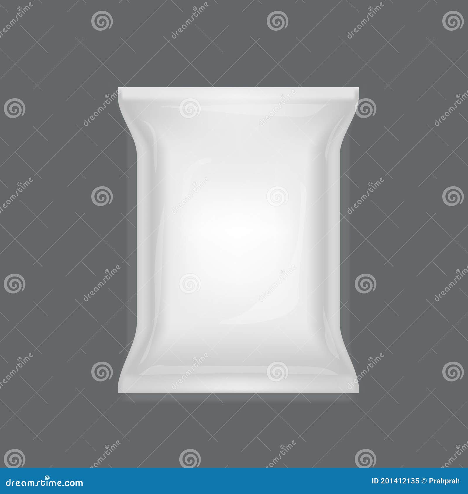 Simple White Glossy Packaging Isolated on Back Stock Vector ...