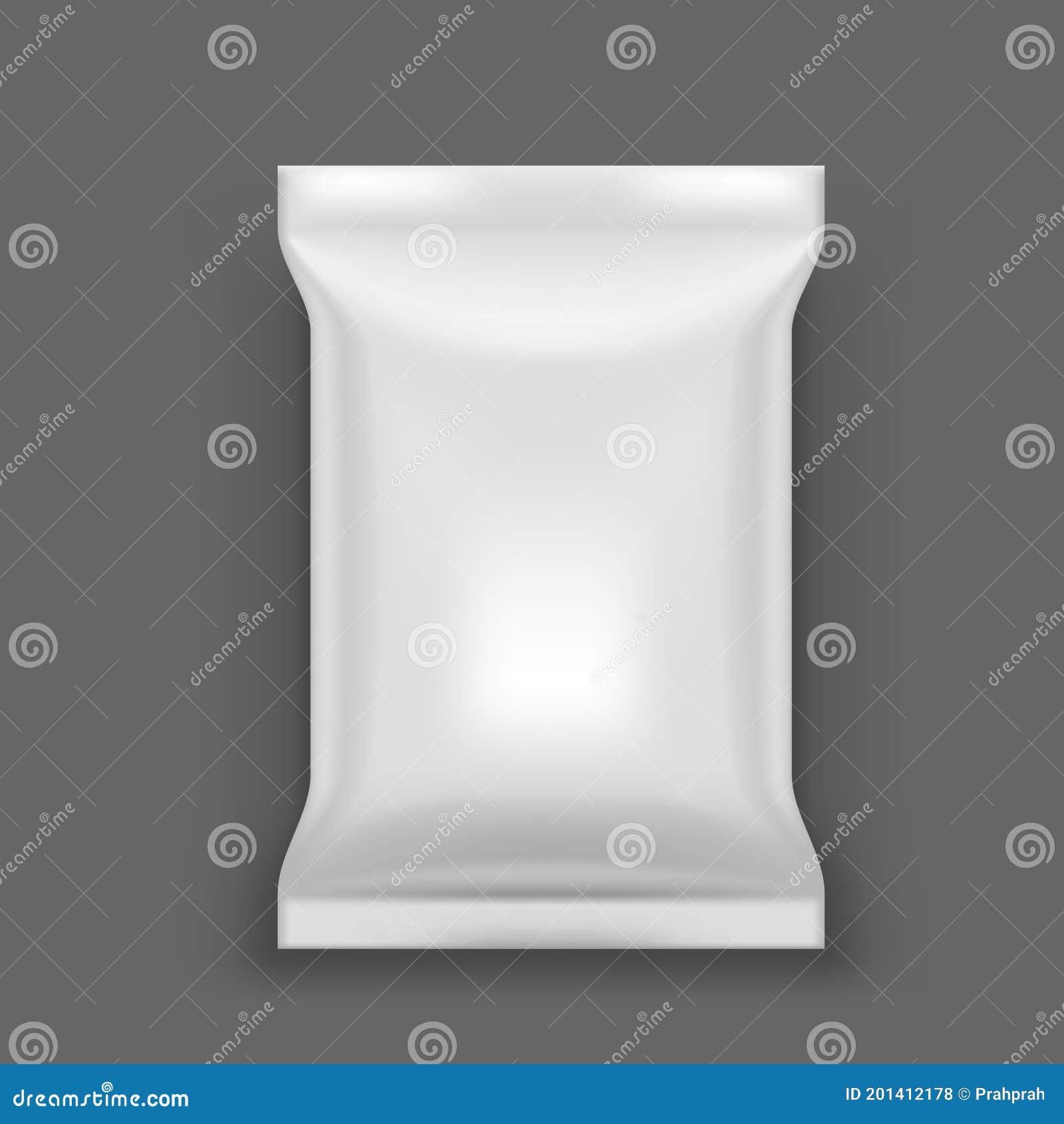 Simple White Glossy Packaging Isolated on Back Stock Vector ...