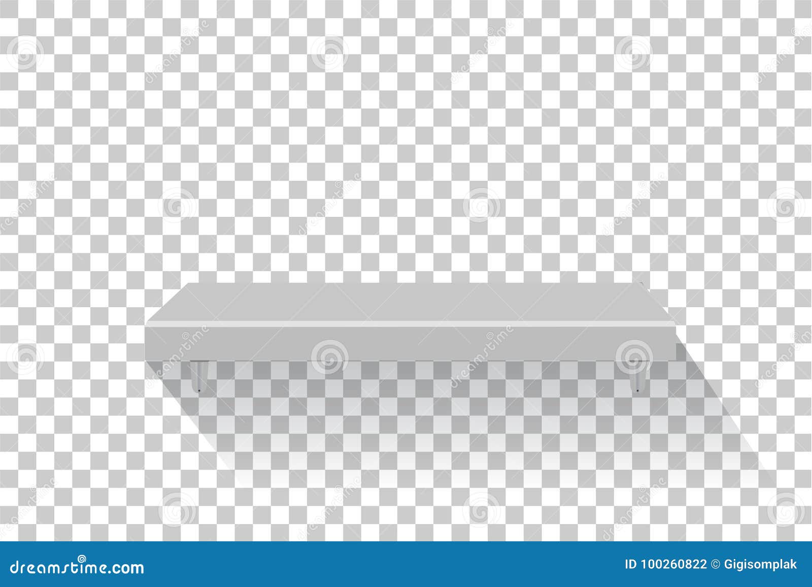 Simple White Hanging Shelf, at Transparent Effect Background Stock ...