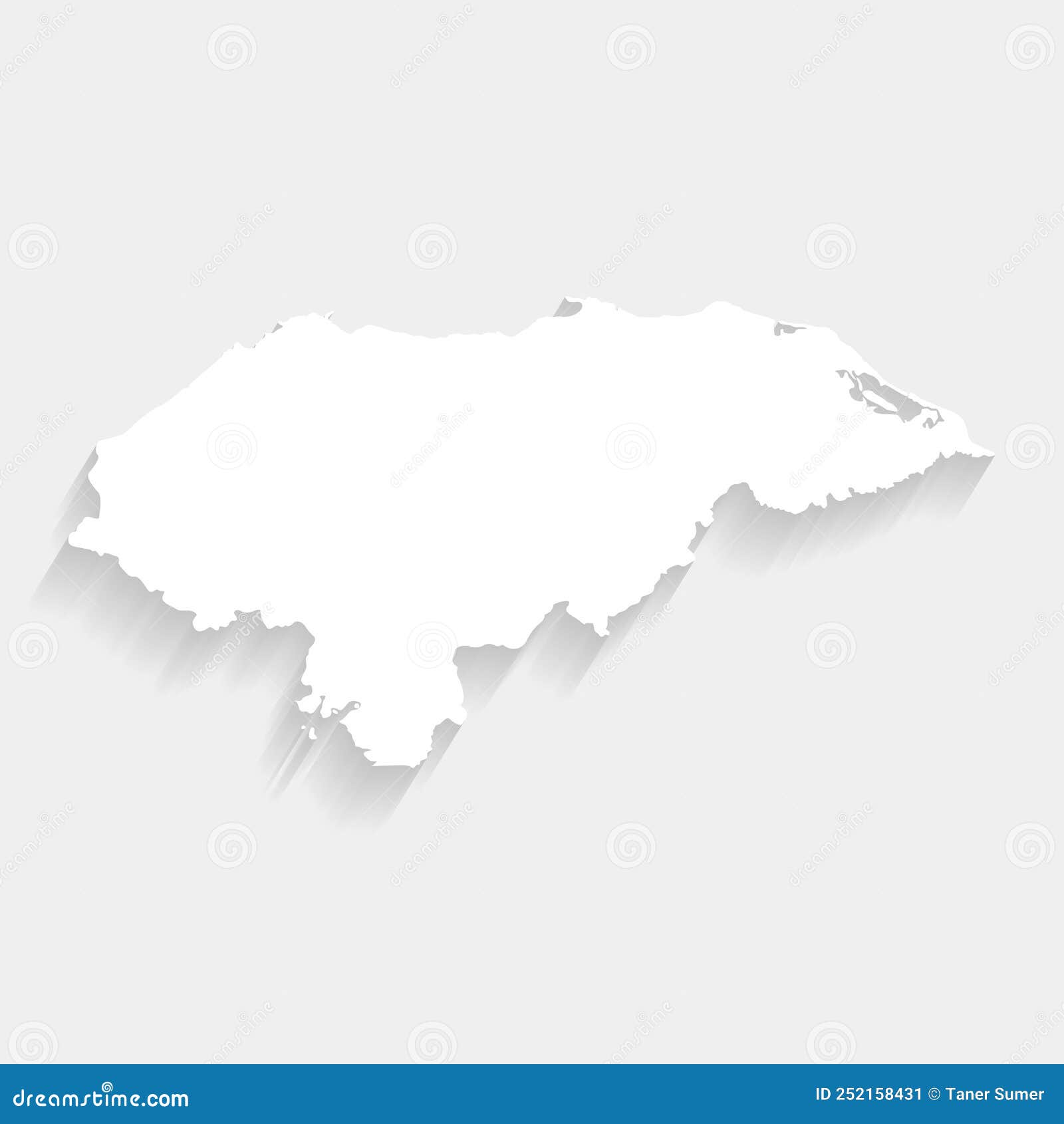 White Map Of Honduras Cartoon Vector | CartoonDealer.com #204428877
