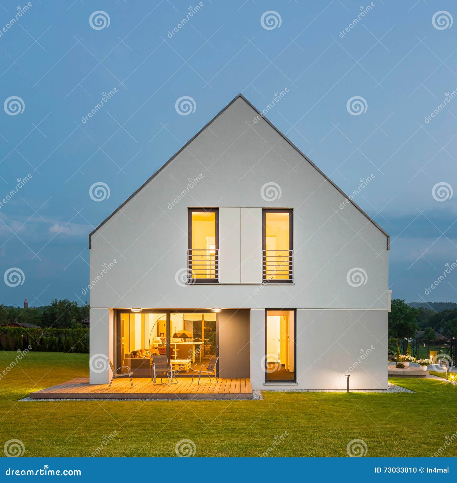 Simple white house stock photo. Image of beautiful, fancy - 73033010