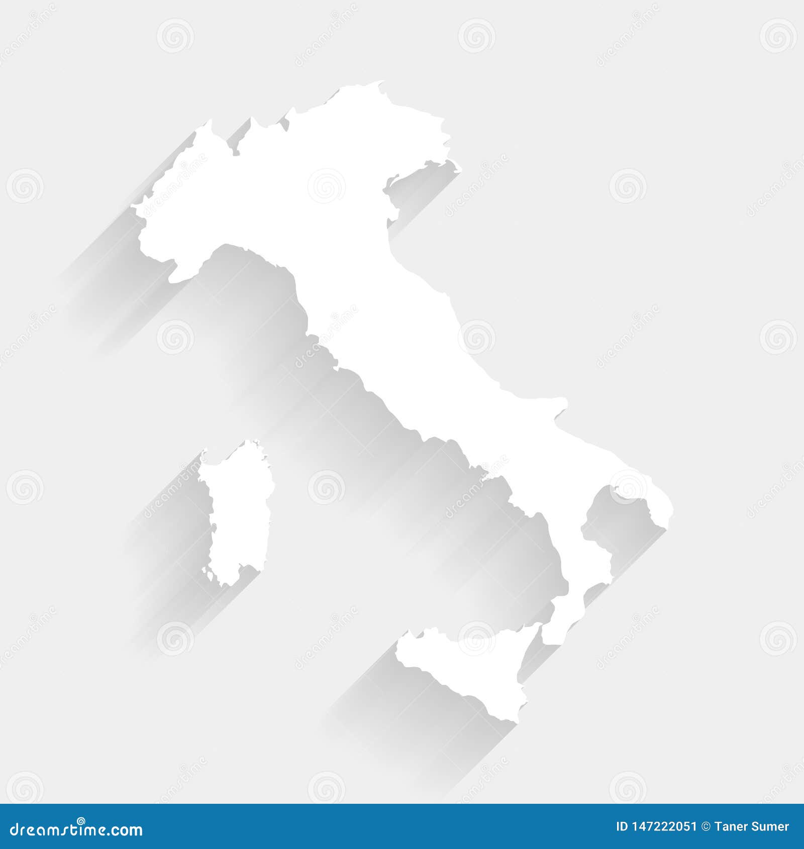 Italy Map With Gray Tone On Png Or Transparent Background,illustration ...