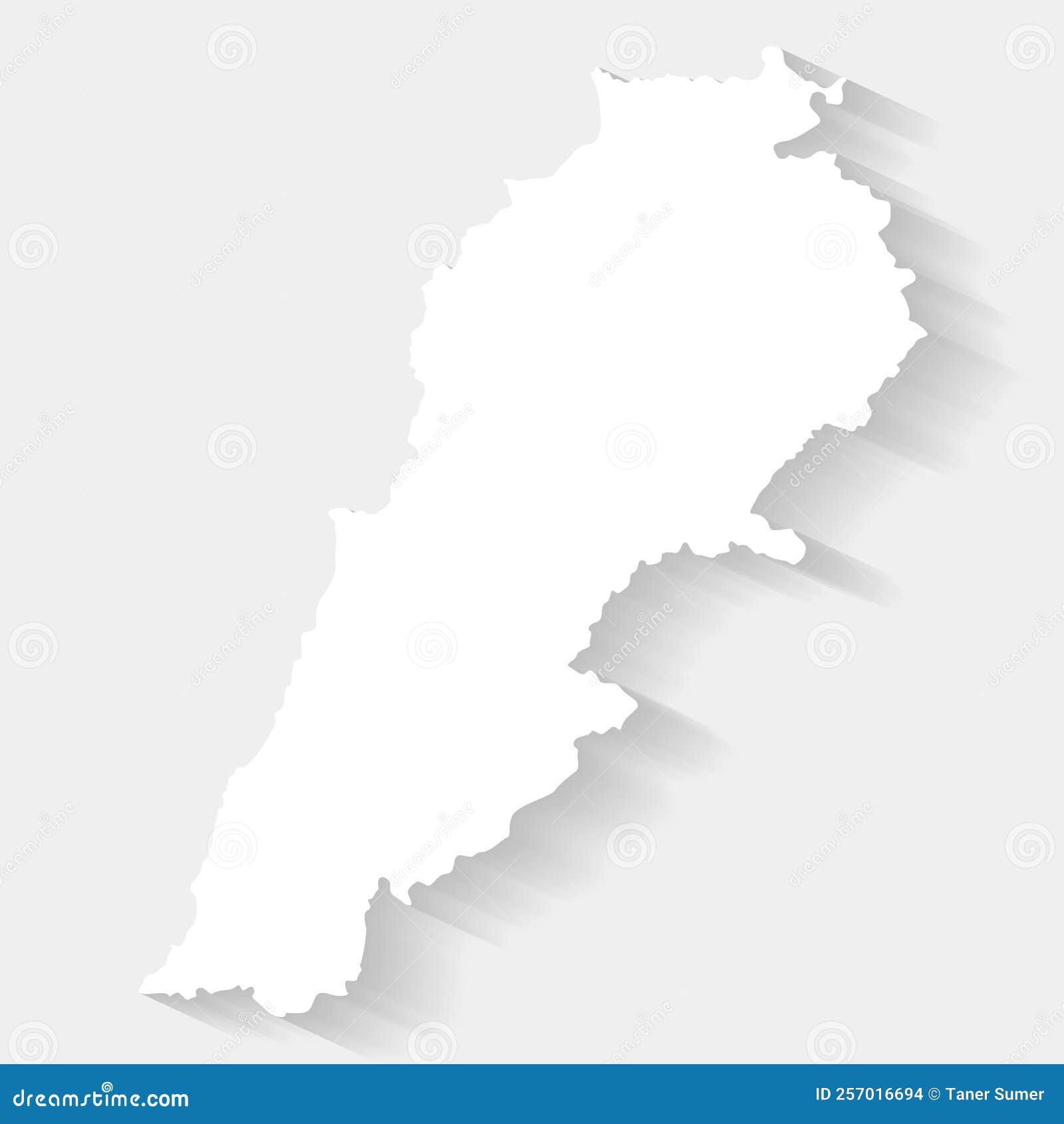 Simple White Lebanon Map on Gray Background, Vector, Illustration, Eps ...