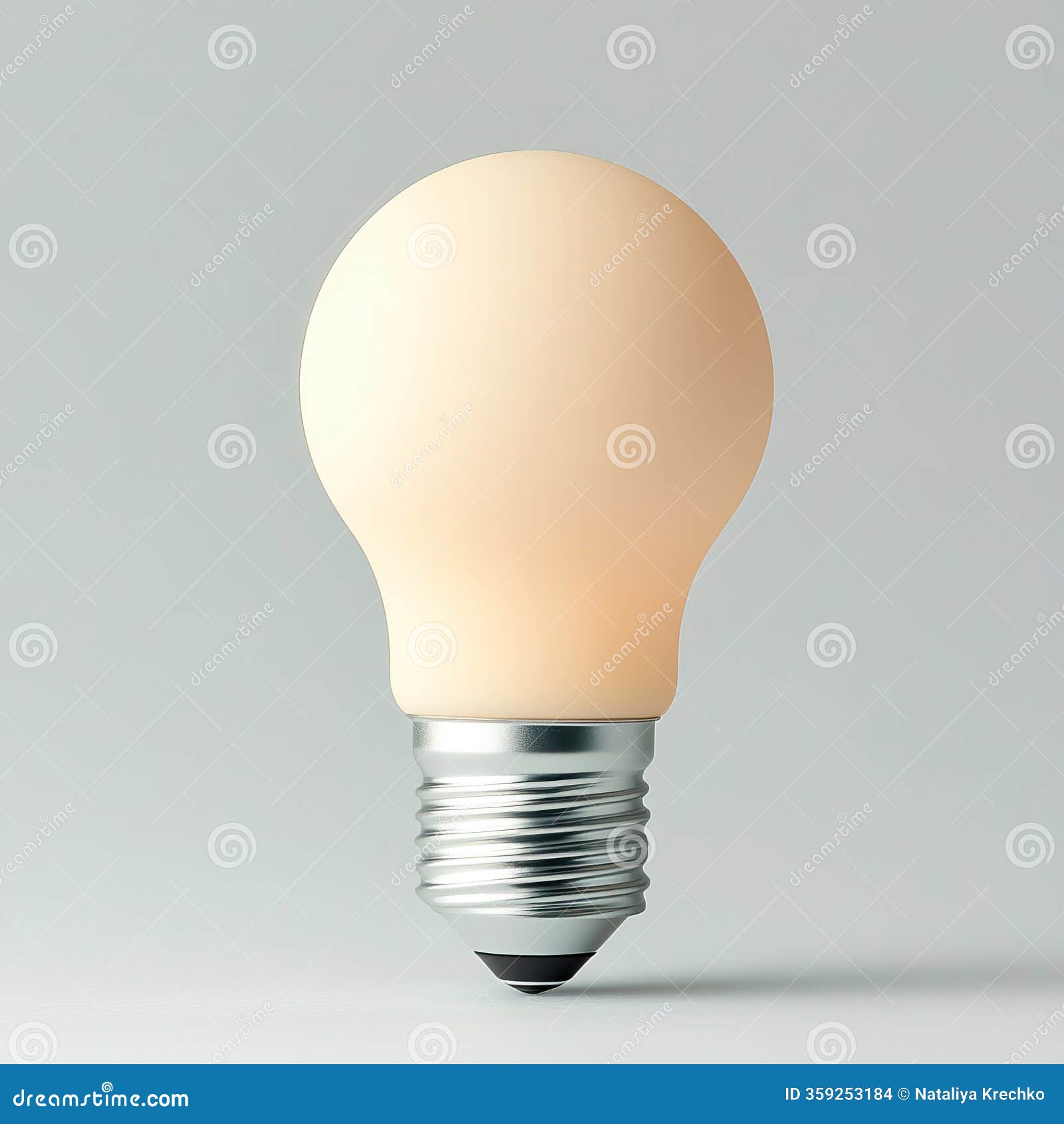 A Simple White Light Bulb on White Background Stock Photo - Image of ...