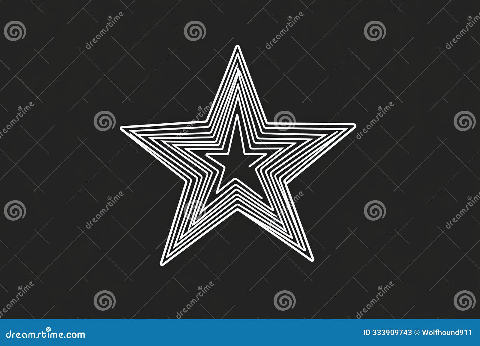 A Simple White Line Drawing of a Star, with Clean and Sharp Lines ...