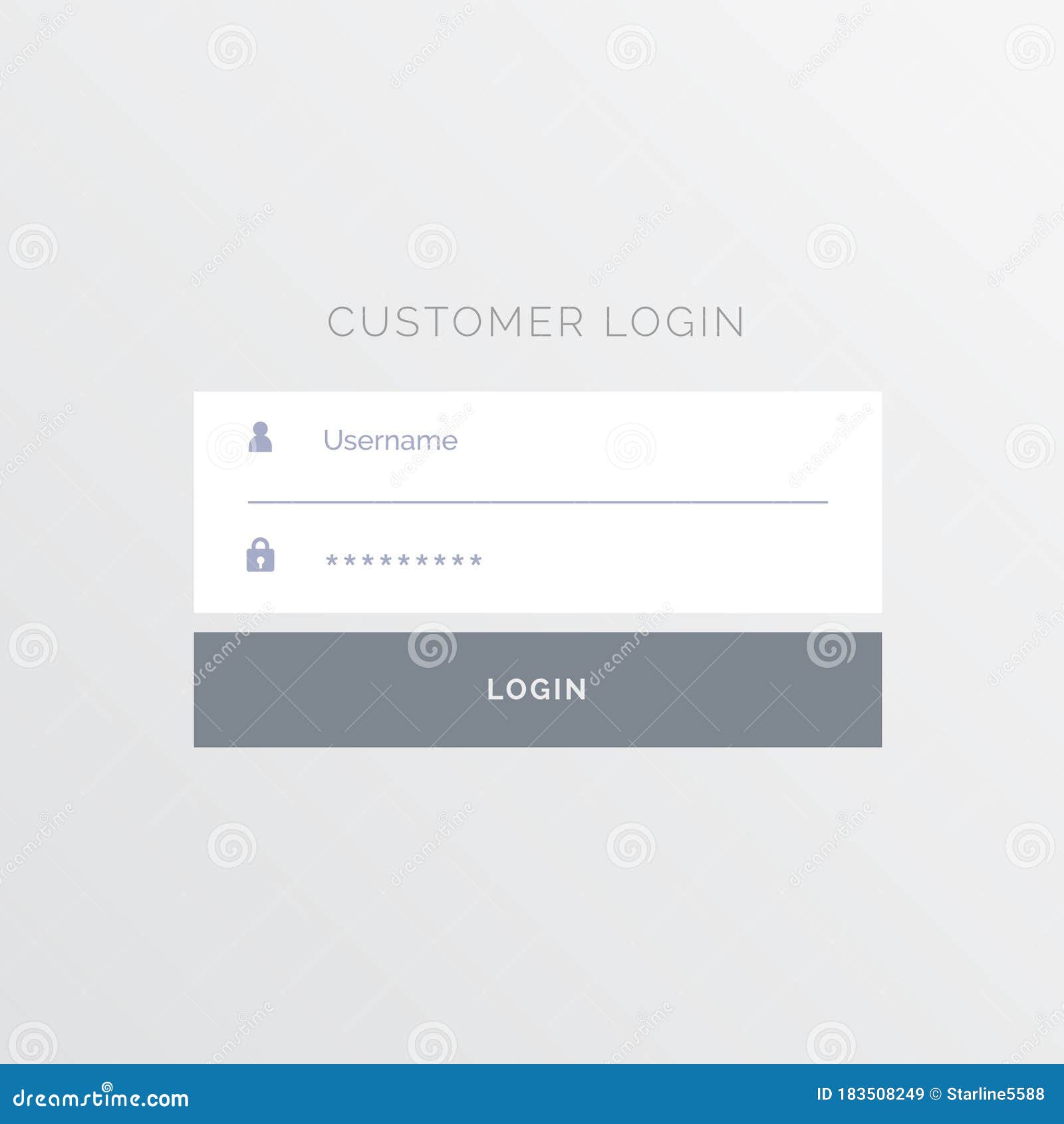 Simple White Login Form Template Design Stock Vector - Illustration of ...