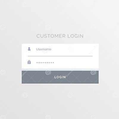 Simple White Login Form Template Design Stock Vector - Illustration of ...