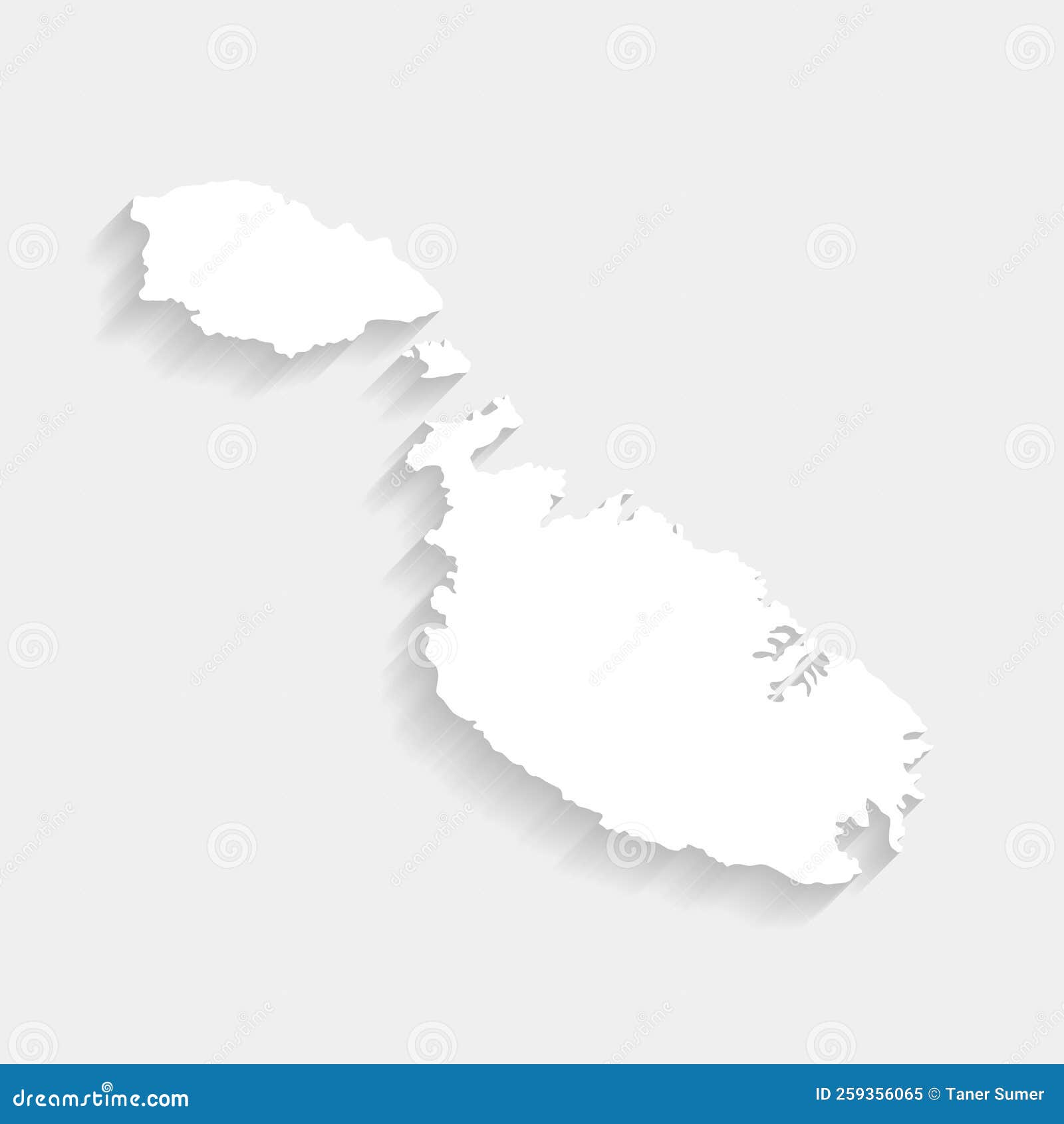 White Map Of Malta On Black Background Vector Illustration ...
