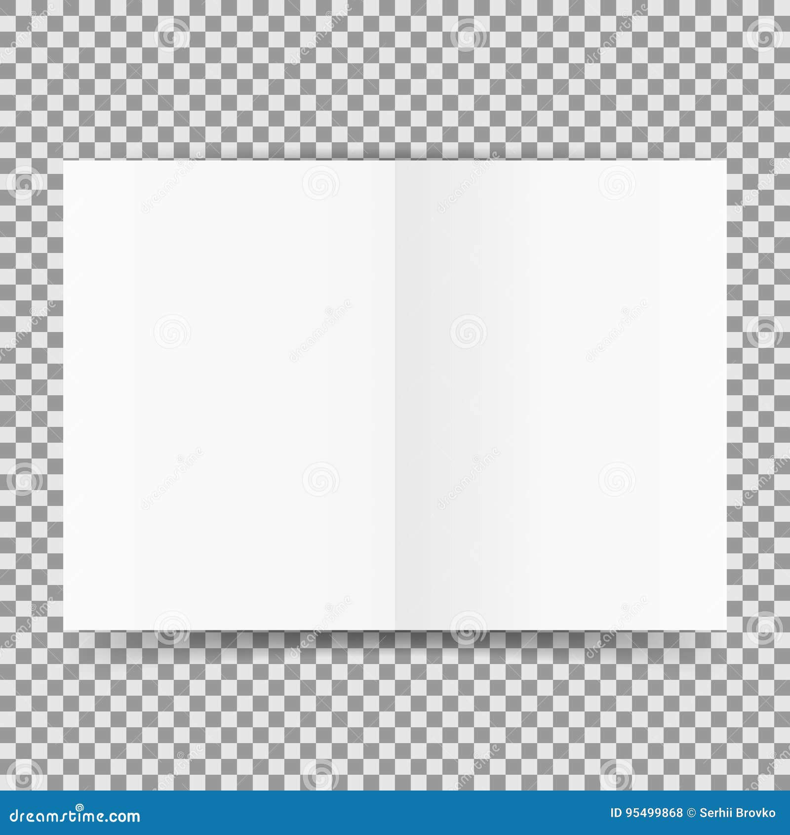 Simple White Open Card Template Isolated on Transparent Background ...