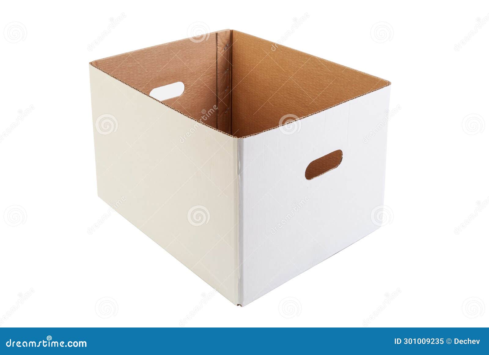 Simple White, Open and Empty Carton Box, Isolated on White Stock Image ...