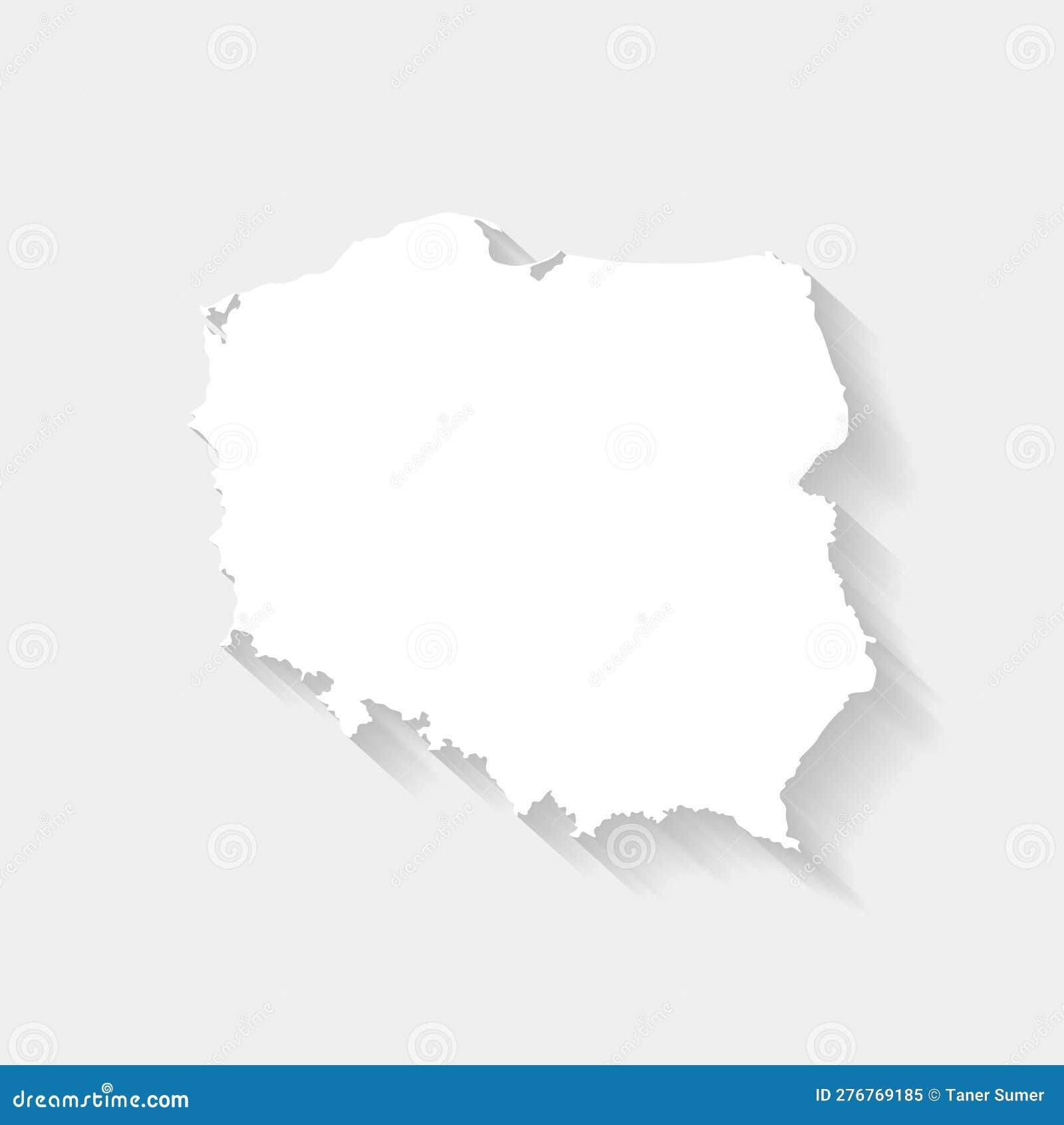 Simple White Poland Map on Gray Background, Vector, Illustration, Eps ...