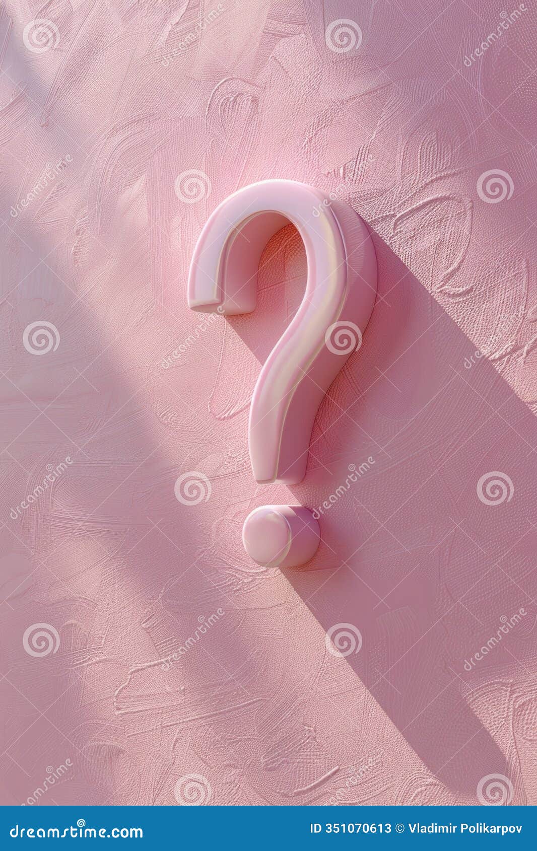 A Simple White Question Mark Painted on a Bright Pink Wall. Suitable ...