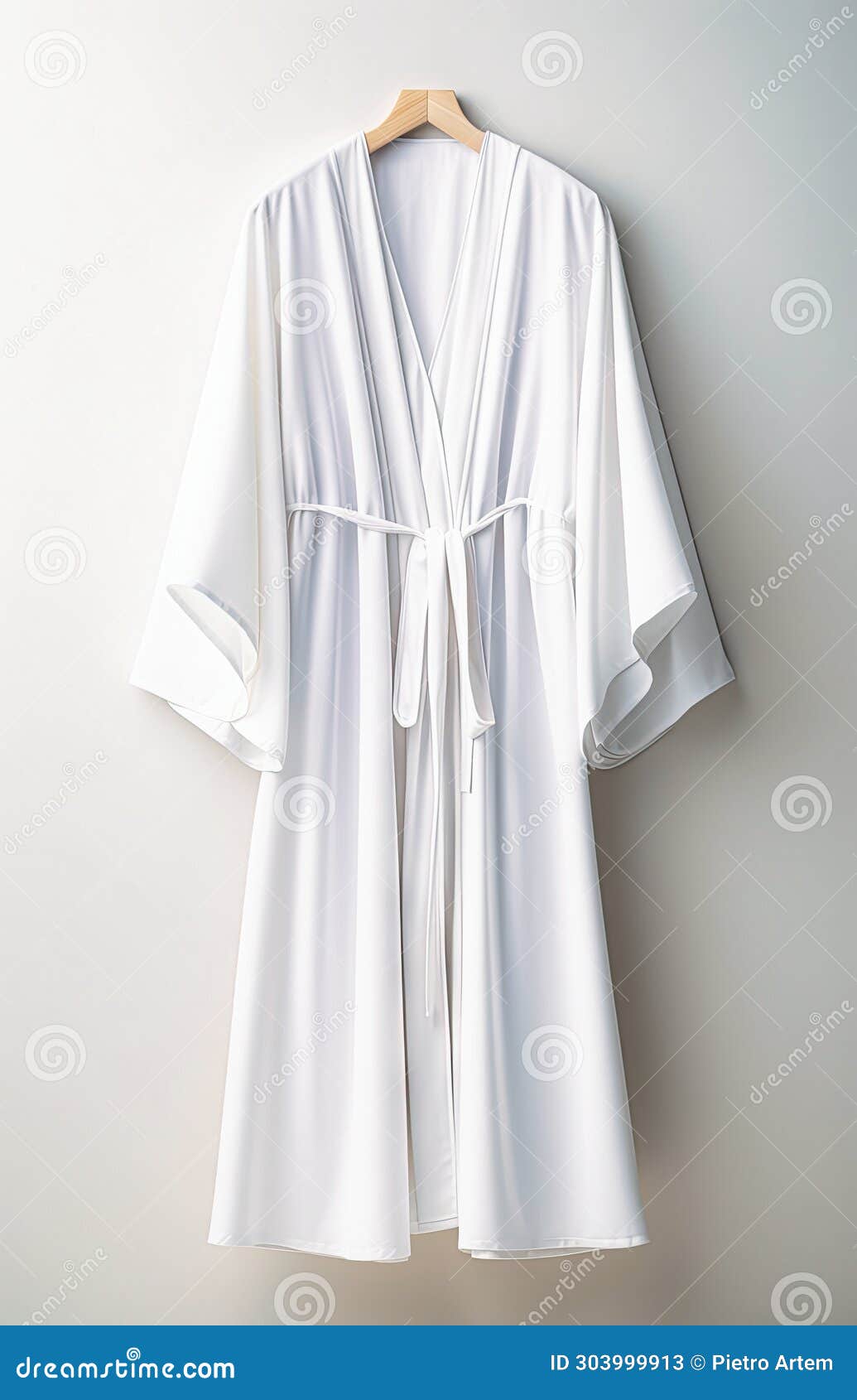 Simple White Robe on Light Grey Background Stock Image - Image of ...