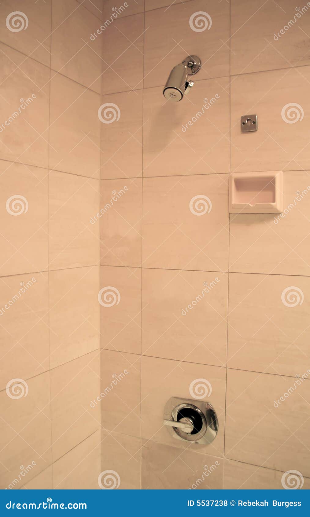 Simple White Shower stock photo. Image of detail, hotel - 5537238
