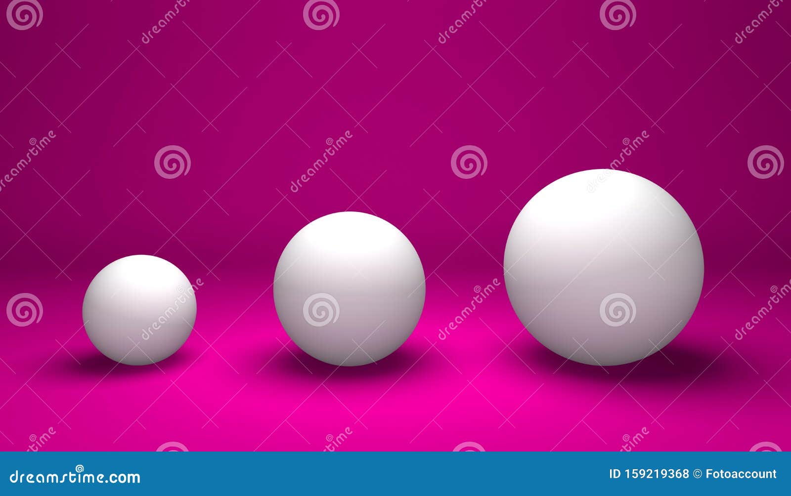 Simple White Sphere Ball Objects on Magenta Background - Business or ...