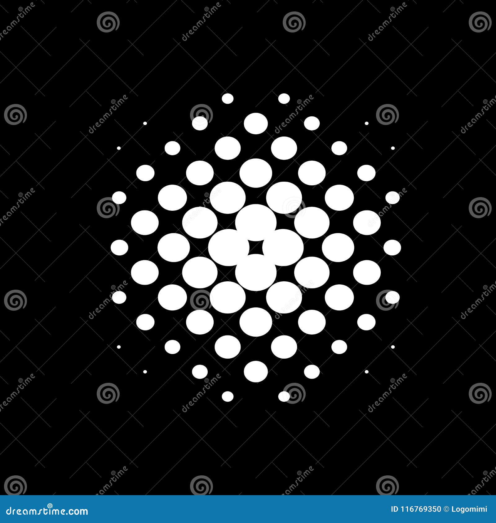 Simple White Vector Halftone Stock Vector - Illustration of book ...