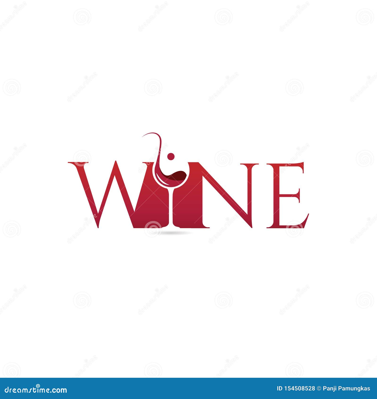 Simple White Wine Logo Type Stock Vector - Illustration of concept ...