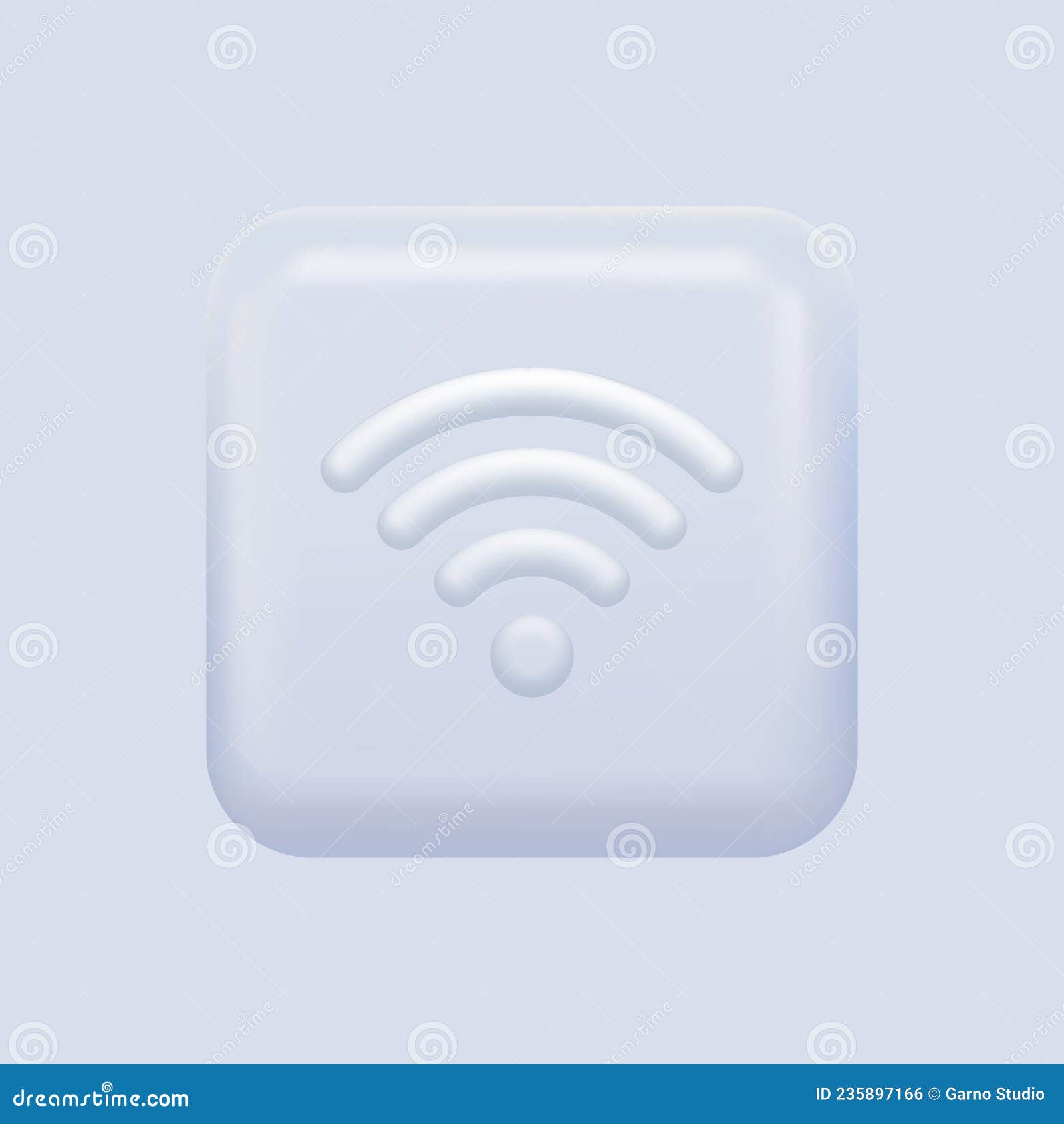 Simple WiFi Icon. White Square Element Stock Vector - Illustration of ...