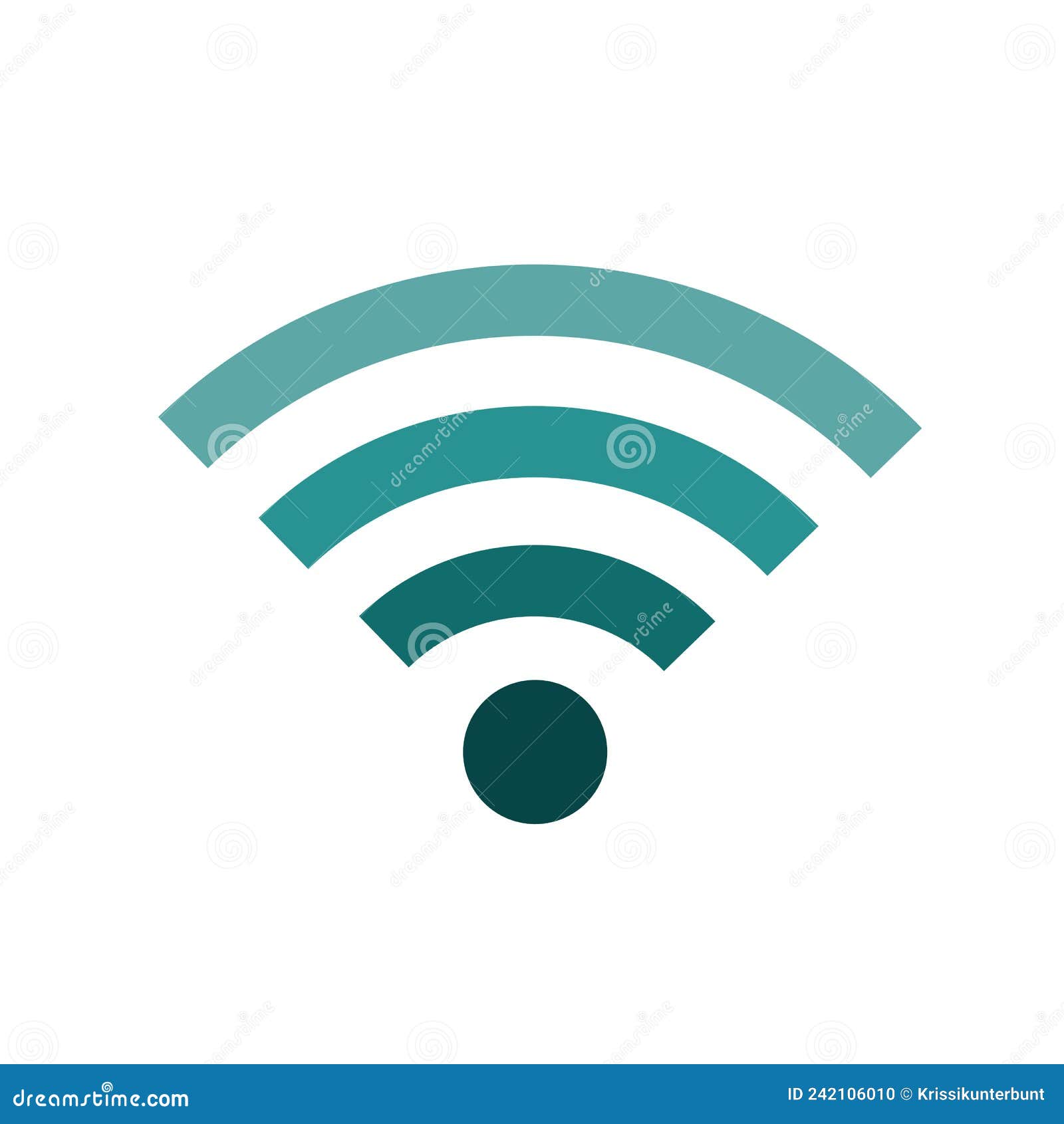 Simple Wifi Simple Icon Technology Isolated on White Stock Vector ...