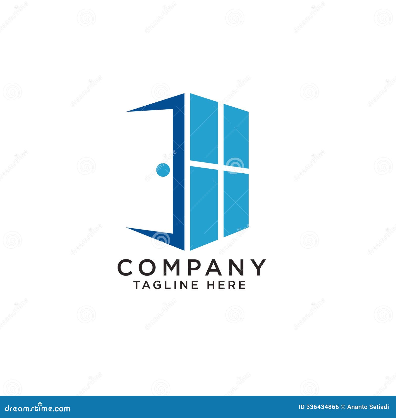 Simple Window and Door Logo Design Creative Modern Idea Stock ...