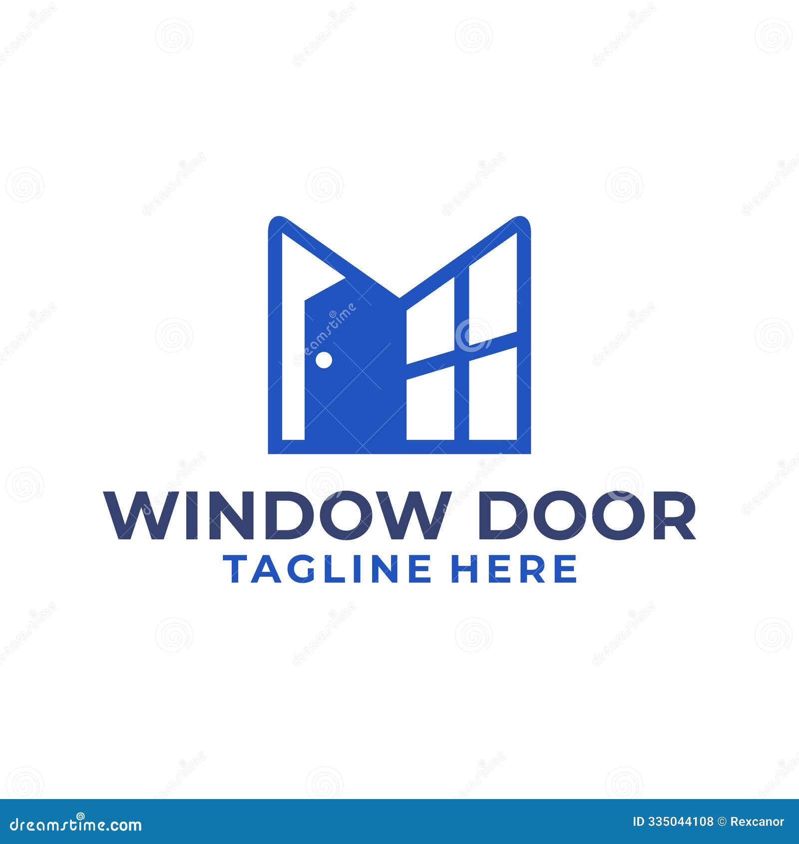 Simple Window and Door Logo Design Stock Vector - Illustration of ...