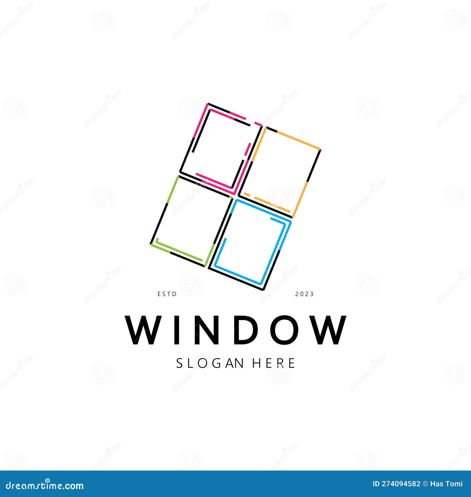 Simple Window Logo, Design for, Interior, Construction, Architecture ...