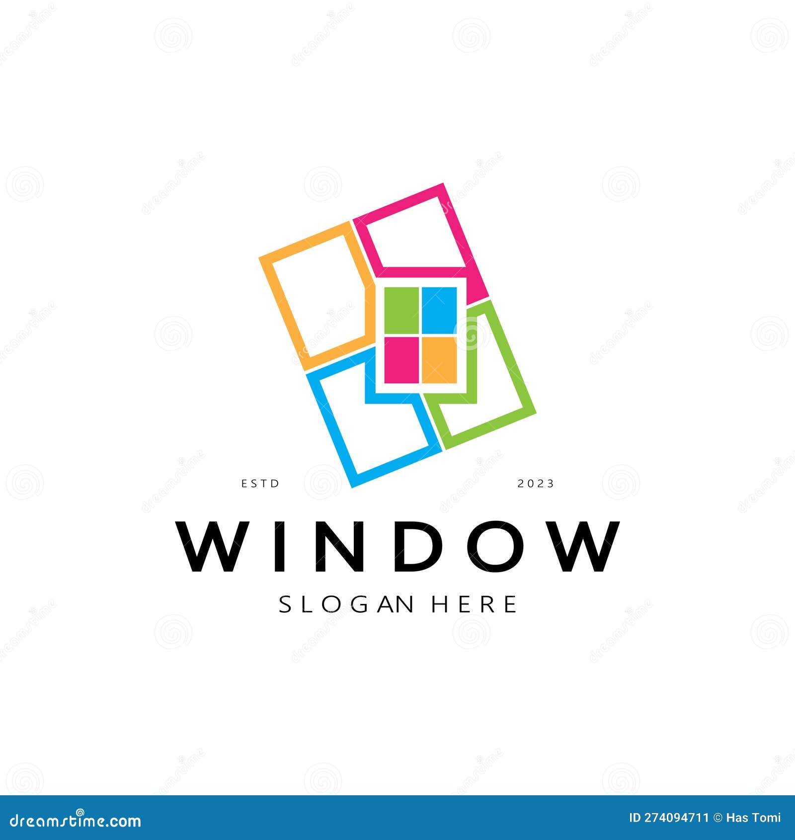 Simple Window Logo, Design for, Interior, Construction, Architecture ...