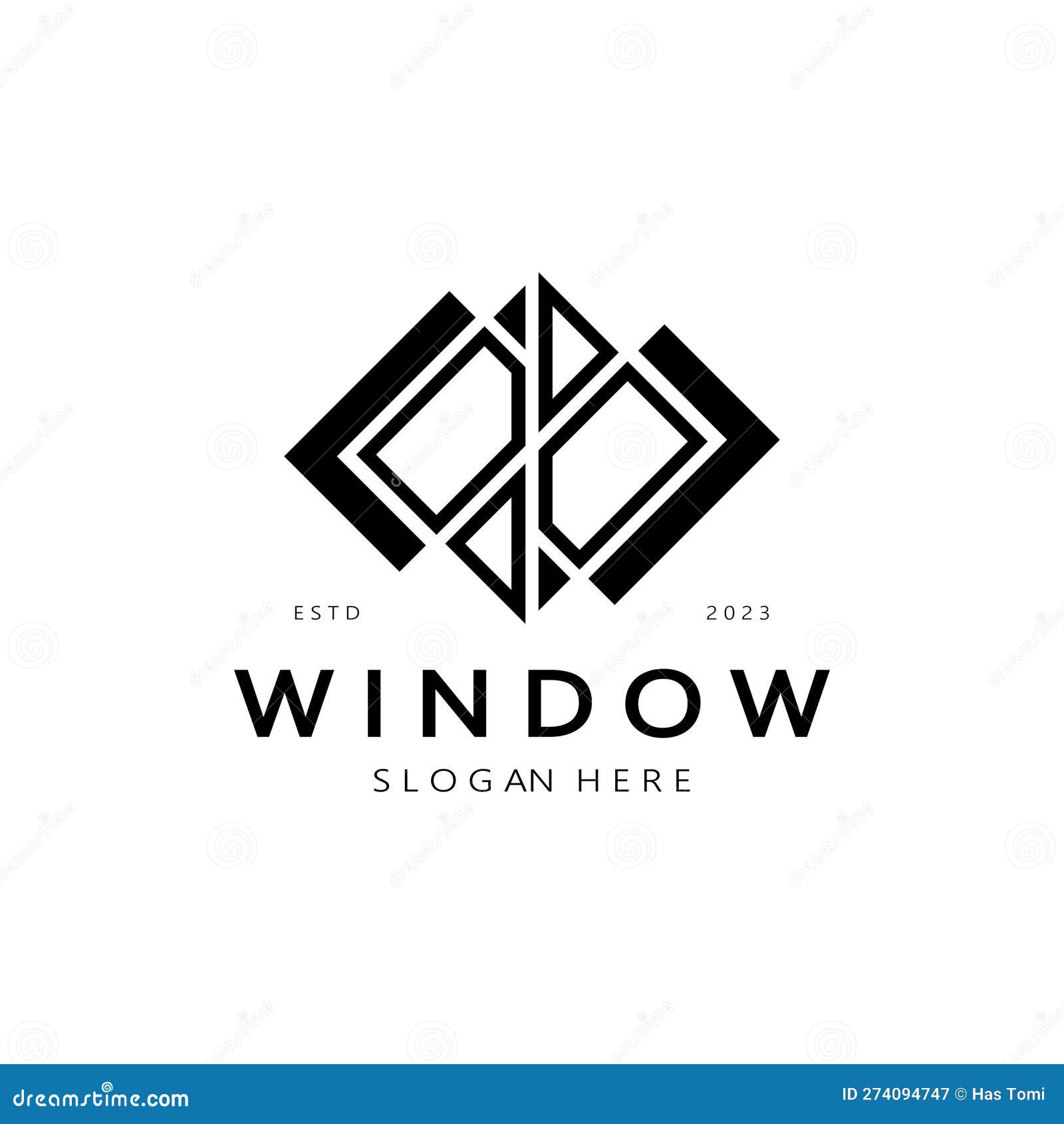 Simple Window Logo, Design for, Interior, Construction, Architecture ...