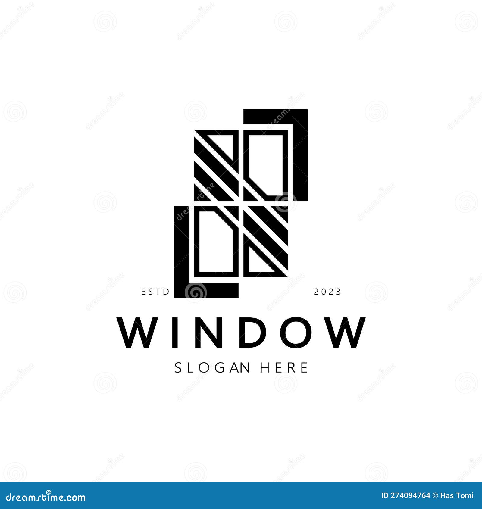 Simple Window Logo, Design for, Interior, Construction, Architecture ...