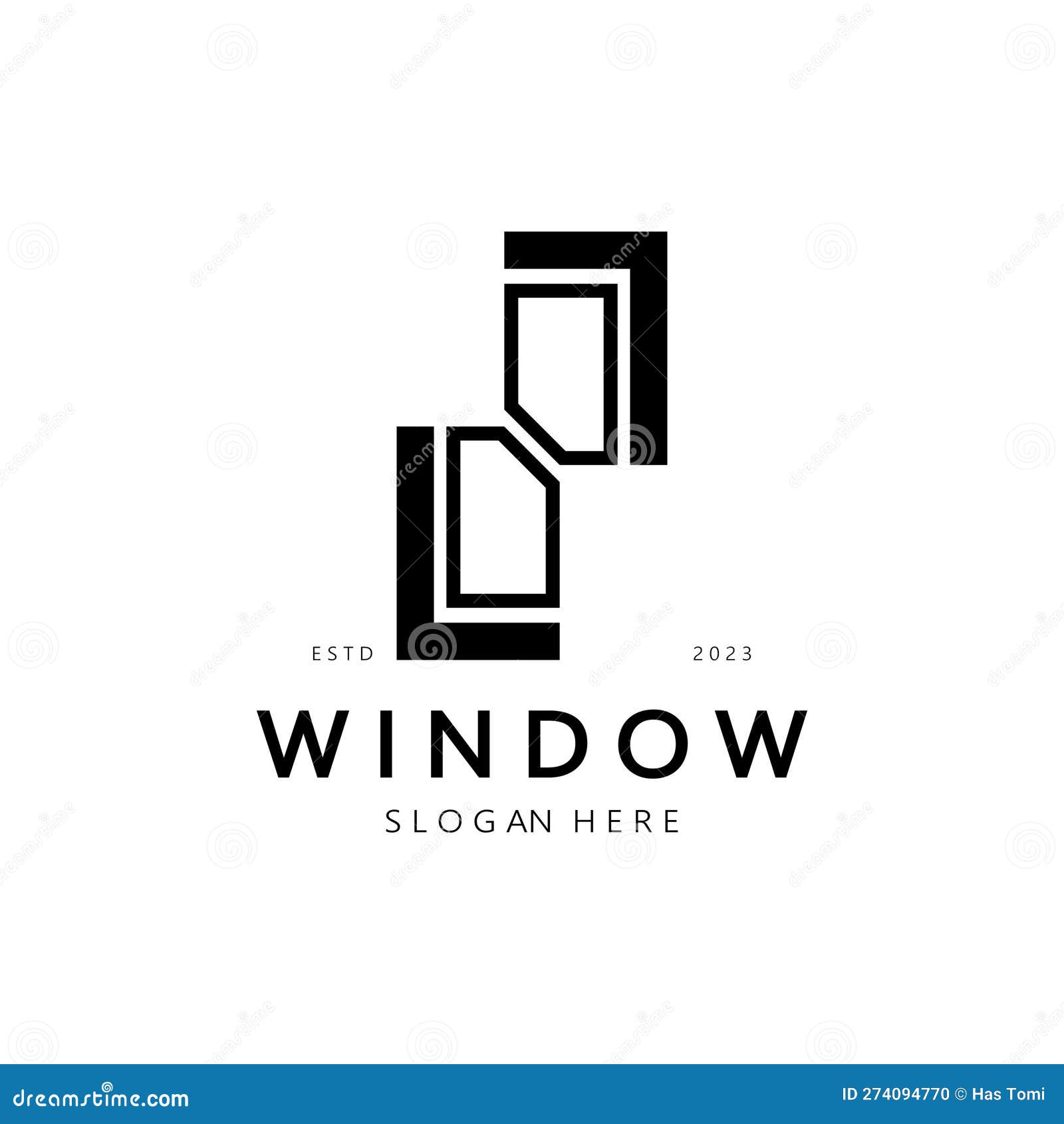 Simple Window Logo, Design for, Interior, Construction, Architecture ...